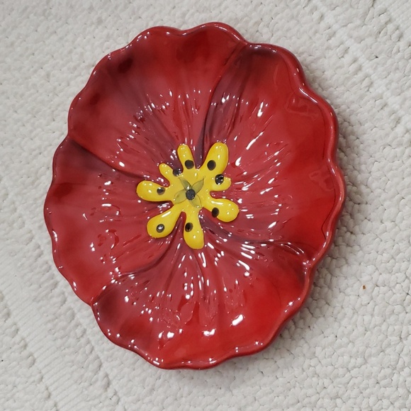 Pier 1 | Dining | Pier Imports Hand Painted Earthenware Grace Red Poppy ...